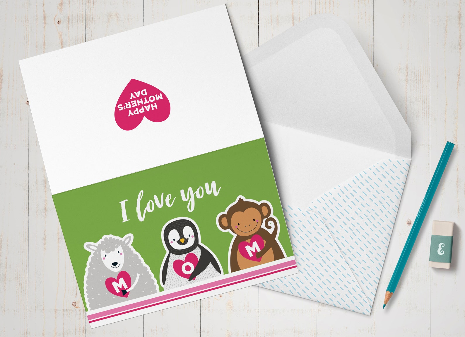 Printable Mothers Day Card I Love You Card Kid Card for - Etsy