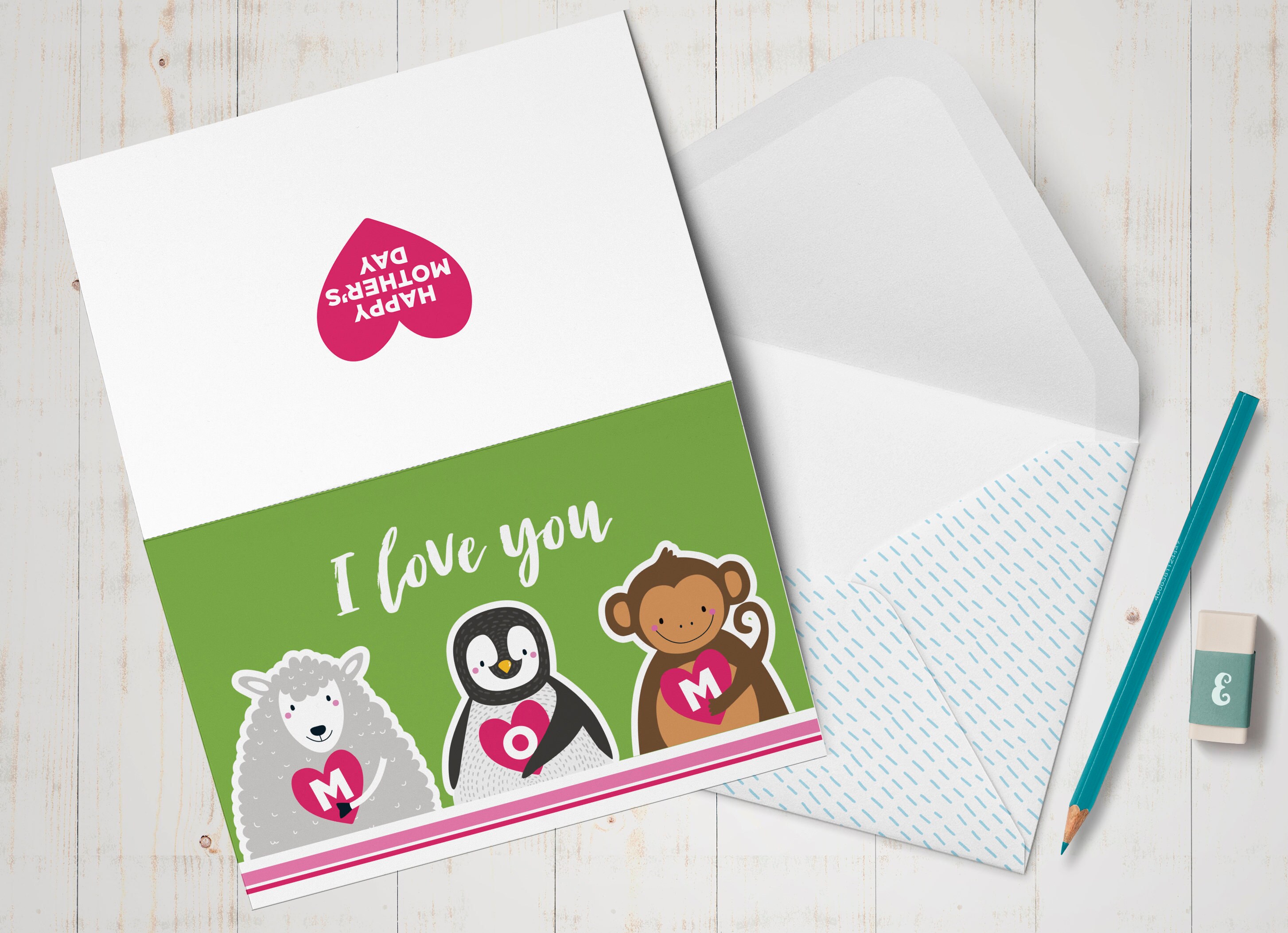 Printable Mothers Day Card I Love You Card Kid Card for - Etsy