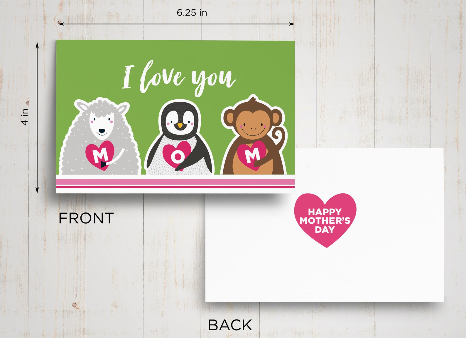 Printable Mothers Day Card - I Love You Card - Kid Card for Mom - Cute ...