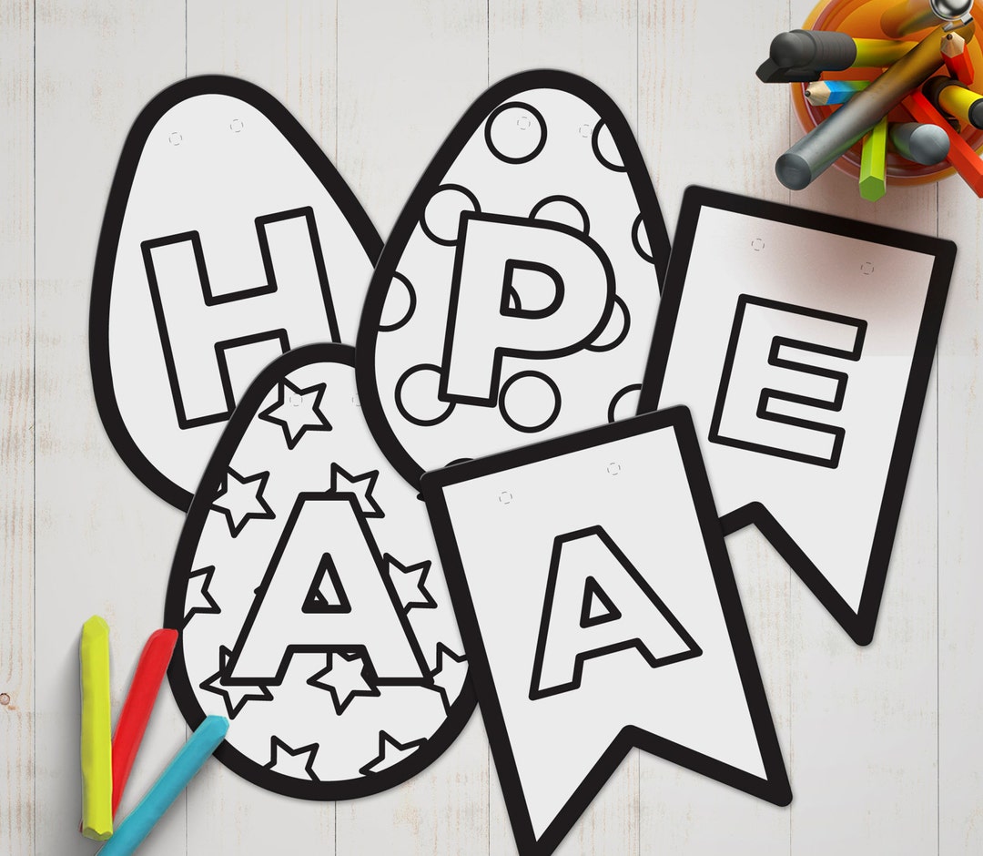 Easter Diy Printable Easter Decorations, Easter Printable Coloring ...