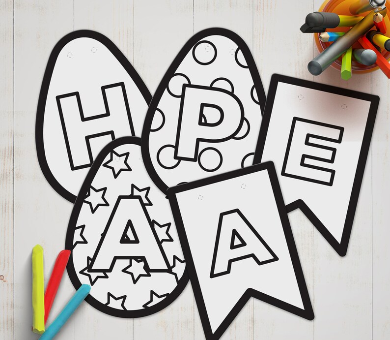 Easter Diy Printable Easter Decorations, Easter Printable Coloring ...