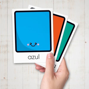 Flashcards Spanish Colors for Kids - Print, Cut and Learn Spanish ...