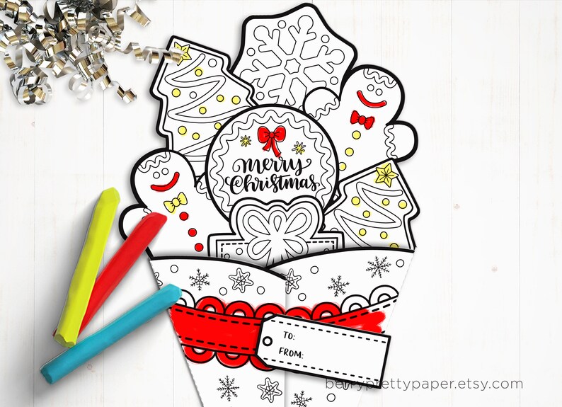 Printable Christmas Card, Christmas Coloring Pages for Kids, Printable ...