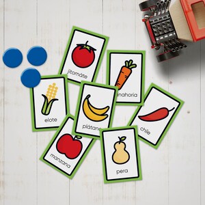 Bingo in Spanish for Kids - Bingo Game to Play and Learn Spanish Fruit ...