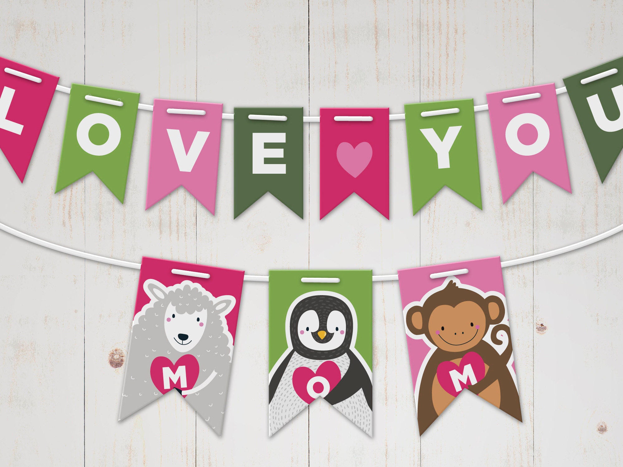Printable Birthday Party Banner for Mom, Paper Banner Party Decor ...