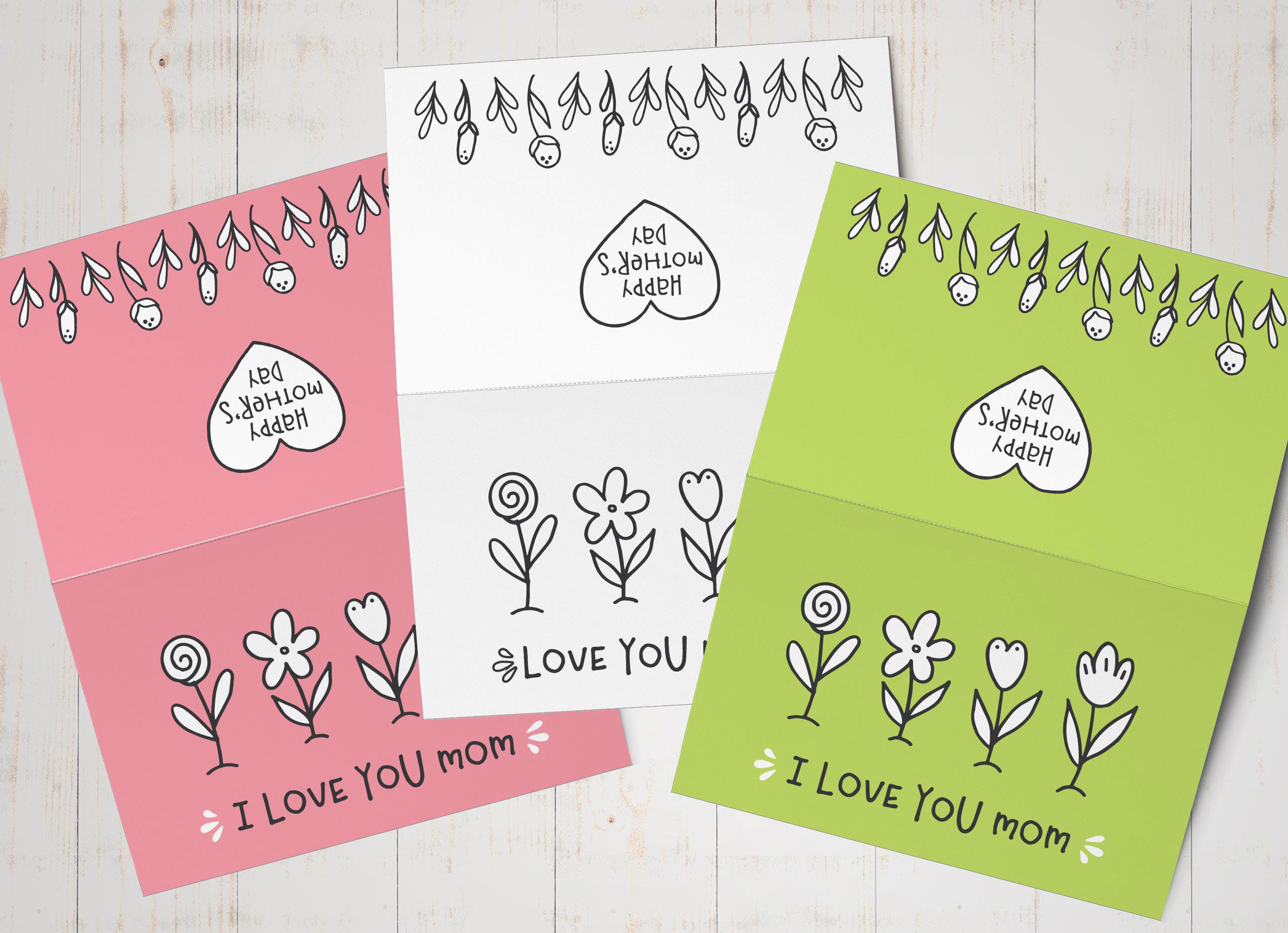 Mothers Day Card, Mothers Day Printable Coloring Card Classroom ...