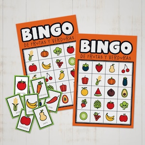 Bingo in Spanish for Kids - Bingo Game to Play and Learn Spanish Fruit ...