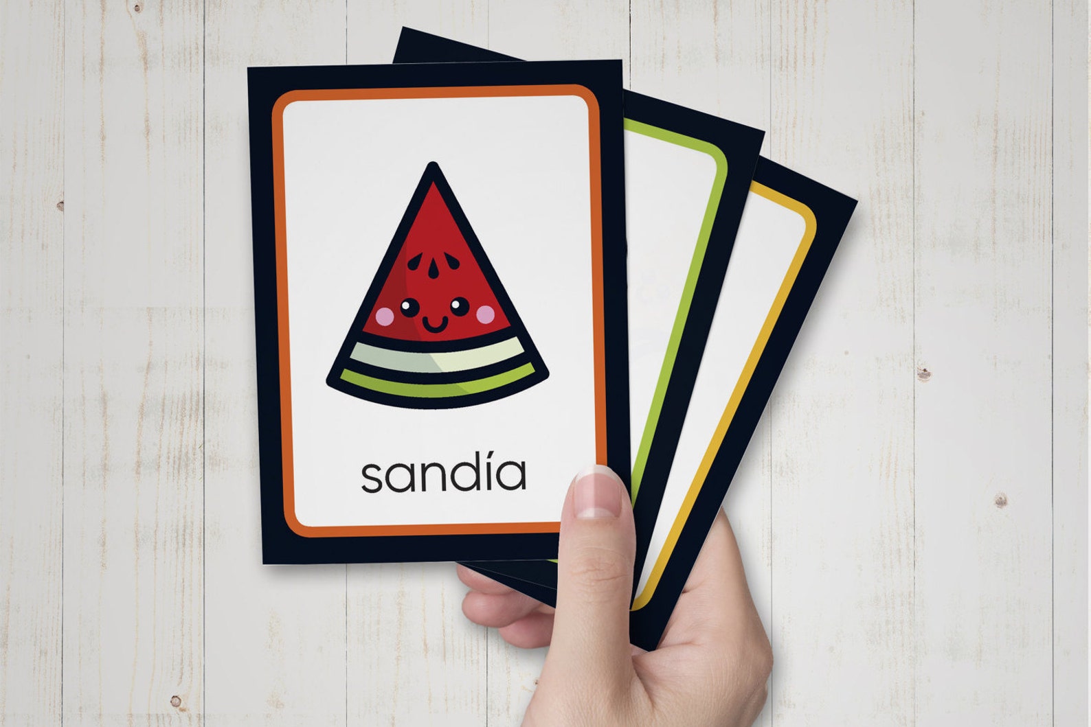 Spanish Fruit Flash Cards for Kids Learn Spanish Flashcards - Etsy