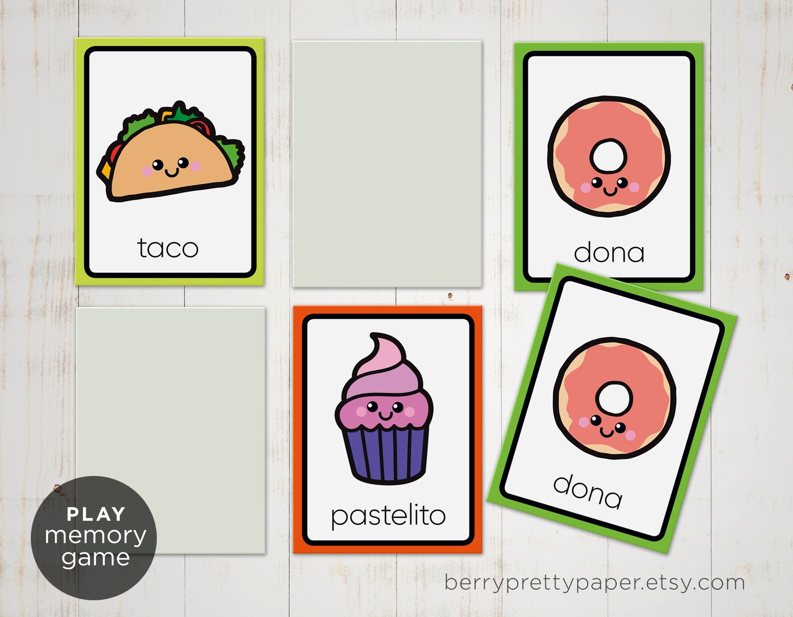 Spanish Food Flashcards for Kids - Learn Spanish Flash Cards for ...