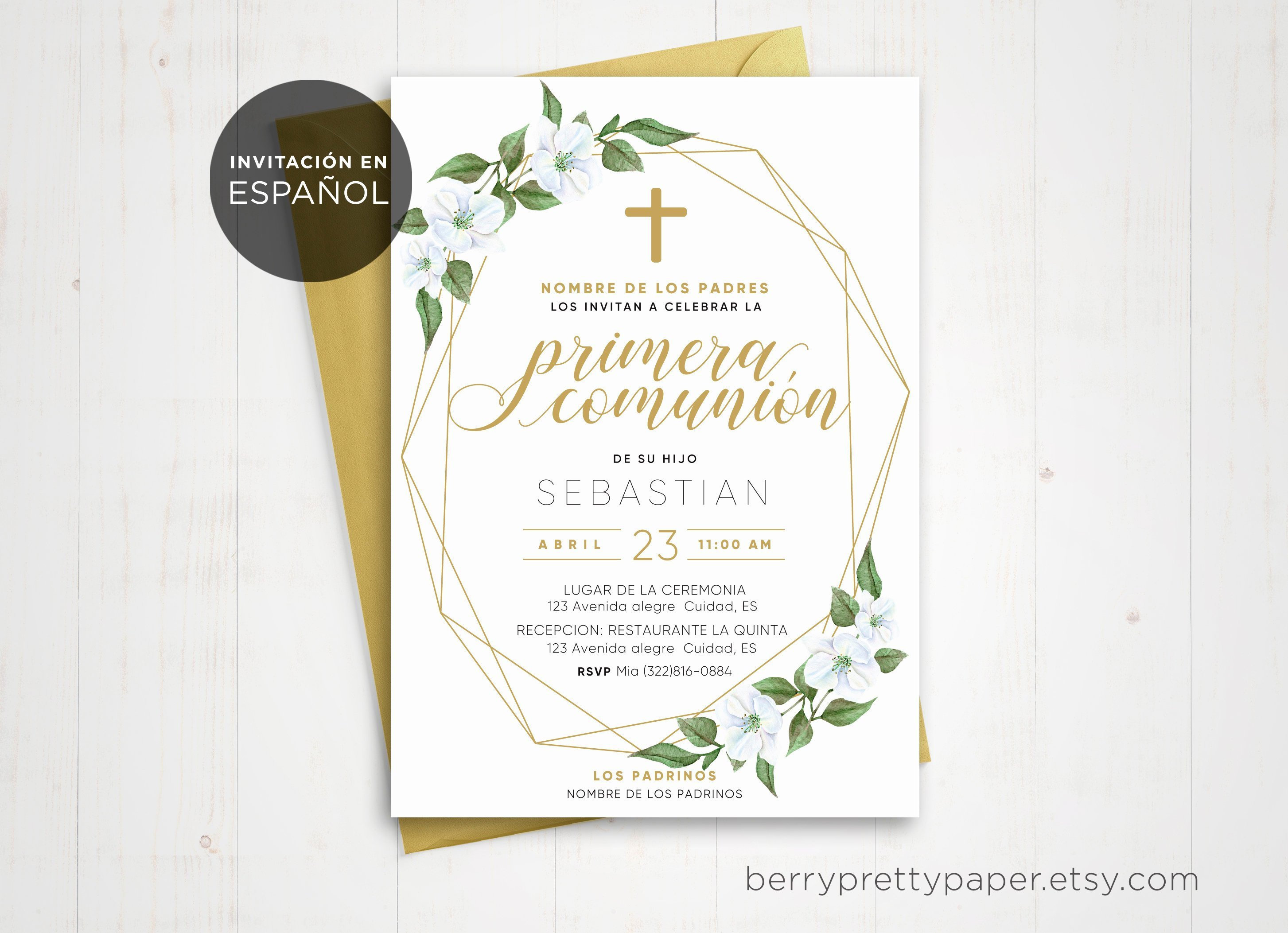 Primera Comunion Nino, Comunion Invitacion Nino, Communion Spanish ...