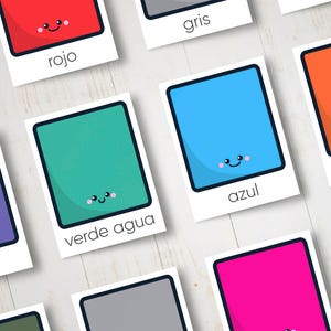 Flashcards Spanish Colors for Kids - Print, Cut and Learn Spanish ...