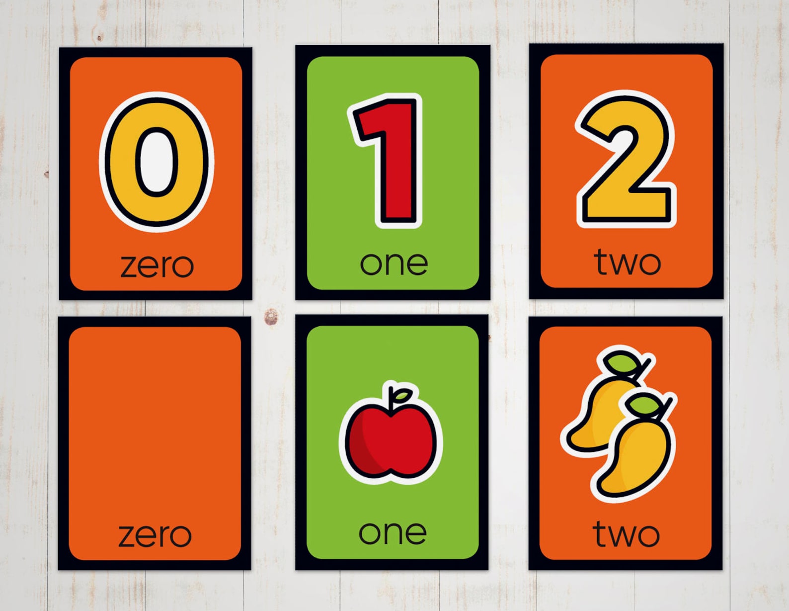 Numbers Flash Cards to Learn 9 to 0 - Educational Cards for Kids ...