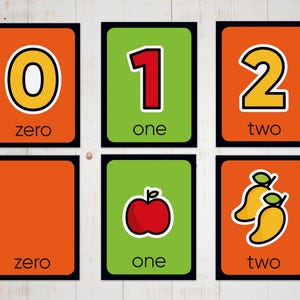 Numbers Flash Cards to Learn 9 to 0 - Educational Cards for Kids ...