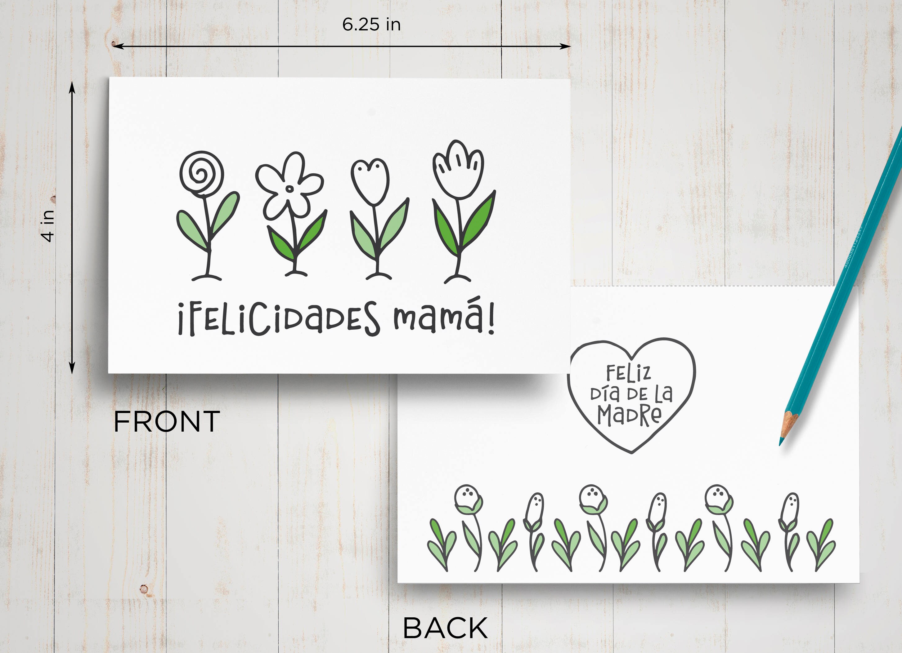 Dia De Las Madres Printable Card Spanish Mothers Day Card - Etsy