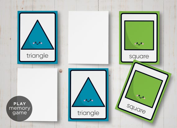 Tarjetas Con Figuras Geométricas