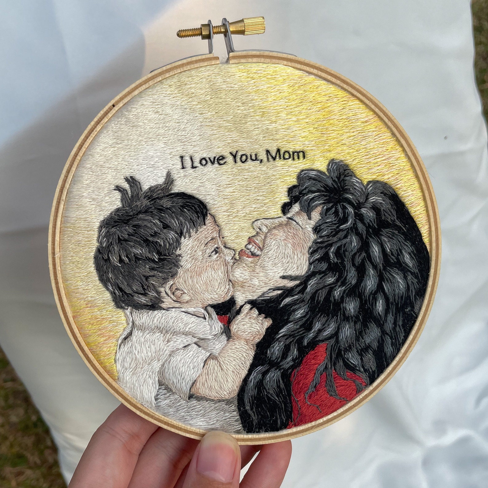 5 Inch Custom Embroidery Portrait, Family Embroidery Portrait, Photo ...