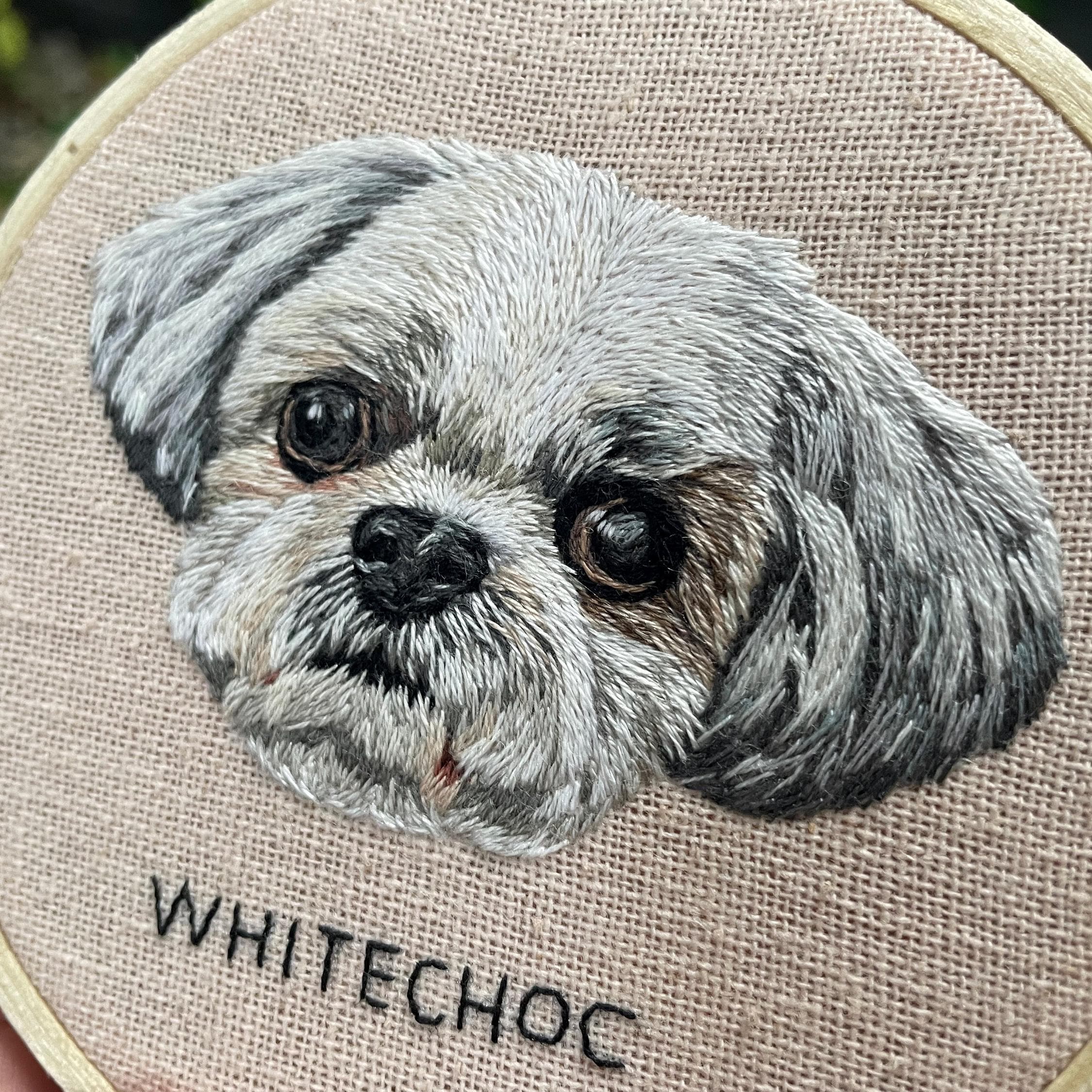 Pet Embroidered Portrait, Custom Order, 4inch Hoop - Etsy