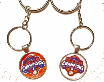 Clemson University Tiger Paw Web Key Chain - Etsy