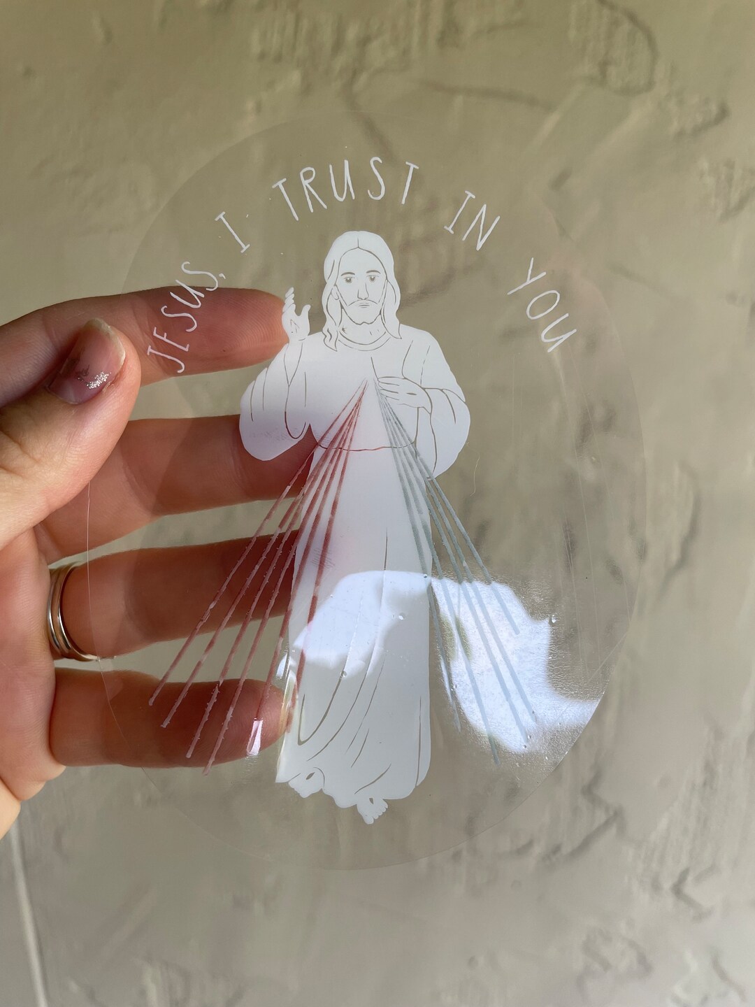 Divine Mercy Window Cling - Etsy