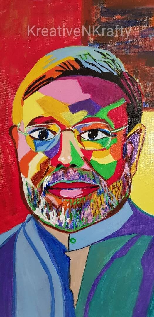Pop Art Portrait of Narendra Modi - Etsy