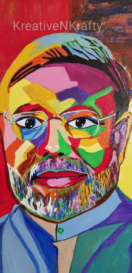 Pop Art Portrait of Narendra Modi - Etsy