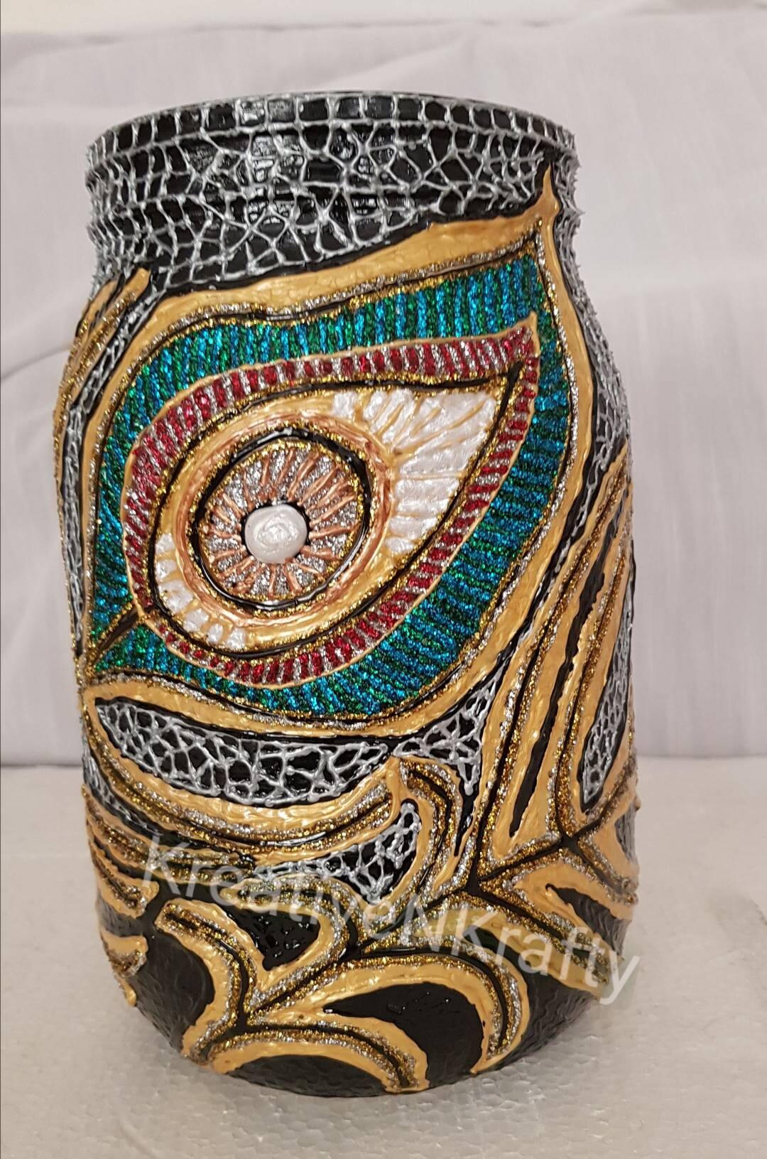 Upcycled Mosaic Effect Vase - Etsy