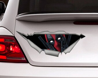 Deadpool car decal | Etsy