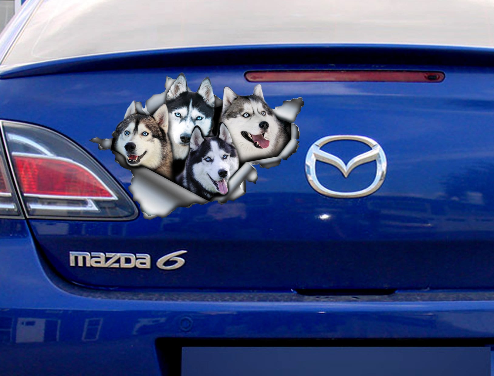 Huskies Car Decal , Husky Magnet, Car Decoration, Car Sticker , Huskies ...
