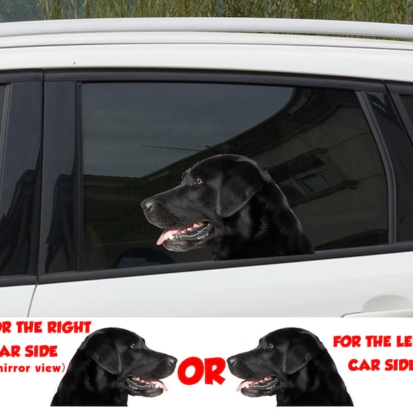 Black Labrador Car Sticker - Etsy