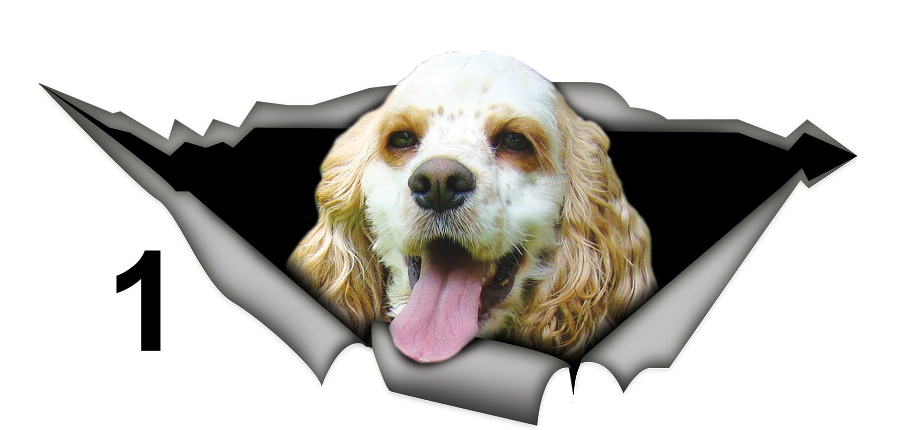 STICKER/ White Tan Cocker Spaniel, Dog Car Decal, Car Decoration, Pet ...