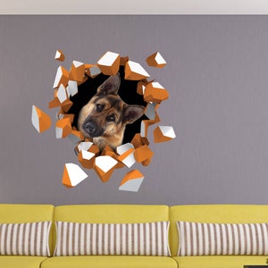 German Shepherd Wall Decal, Dog Wall Decal, German Shepherd Decal - Etsy