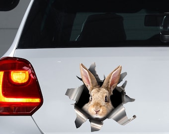 Rabbit Car Decal - Etsy