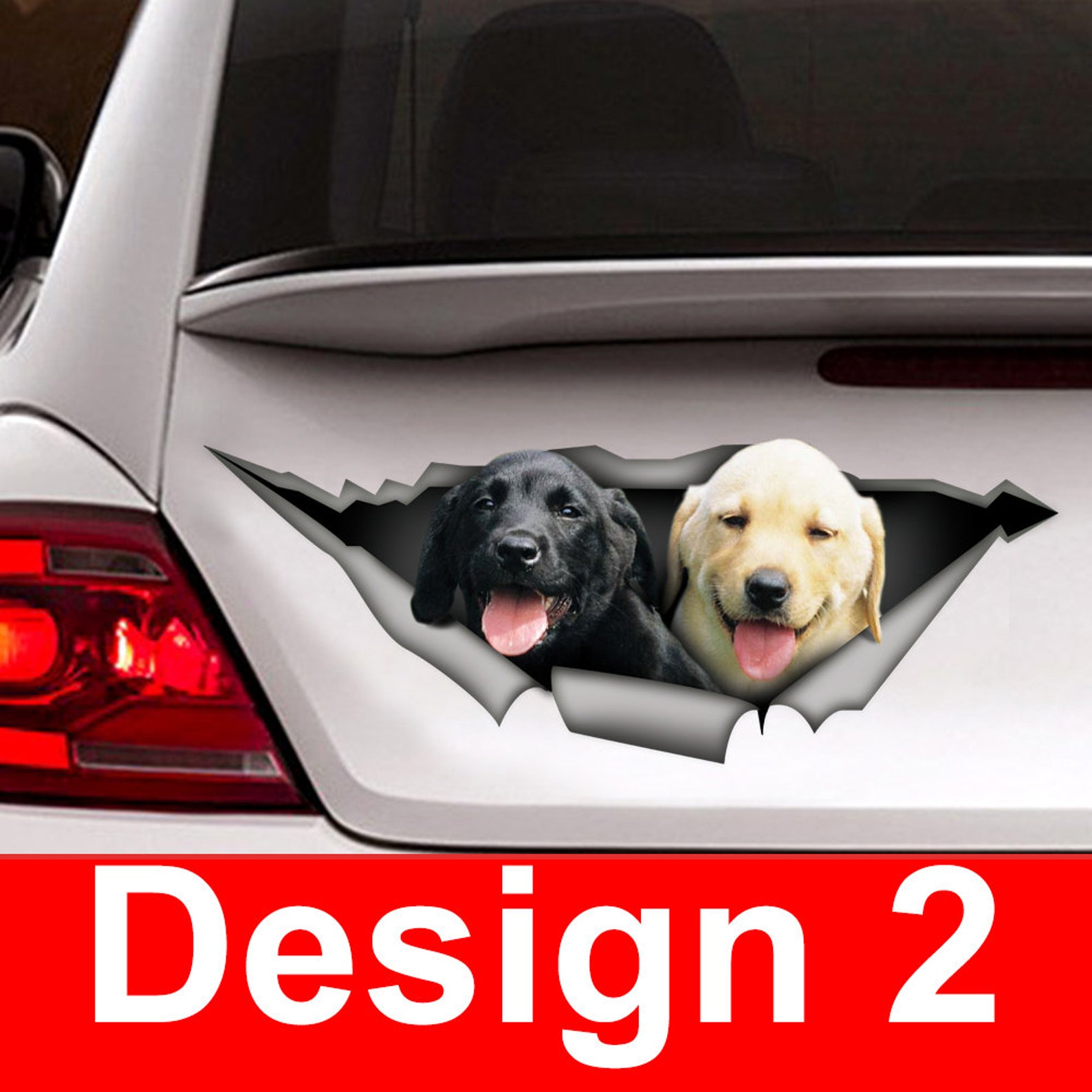 Labrador Car Decal, Dog Car Decal, Vinyl Decal, Car Decoration, Lab ...