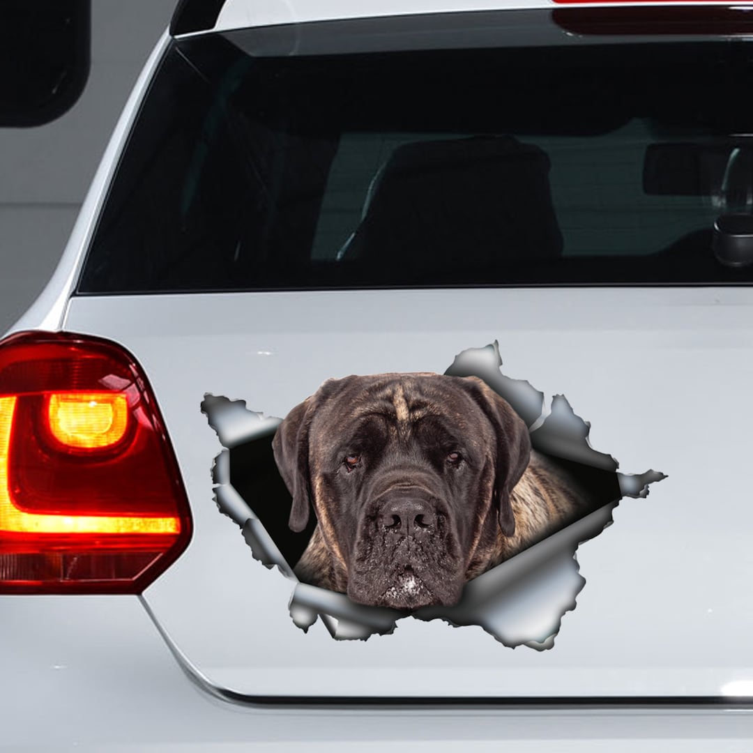 Brindle Mastiff Car Decal , Brindle Mastiff Magnet, Brindle Mastiff ...