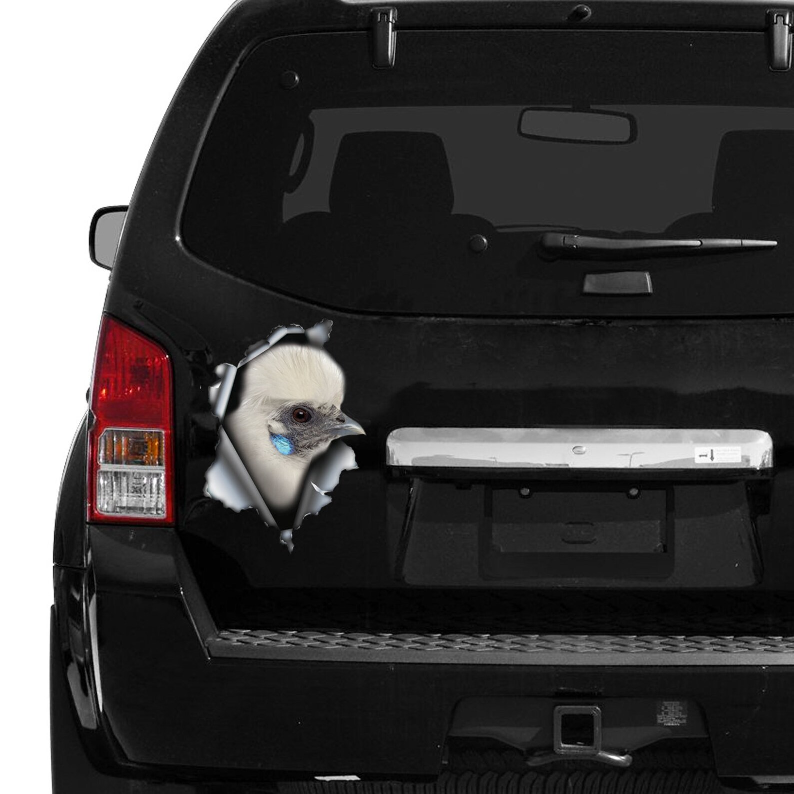Silkie Chicken Car Decal, Silkie Chicken Magnet, Chicken Car Sticker ...