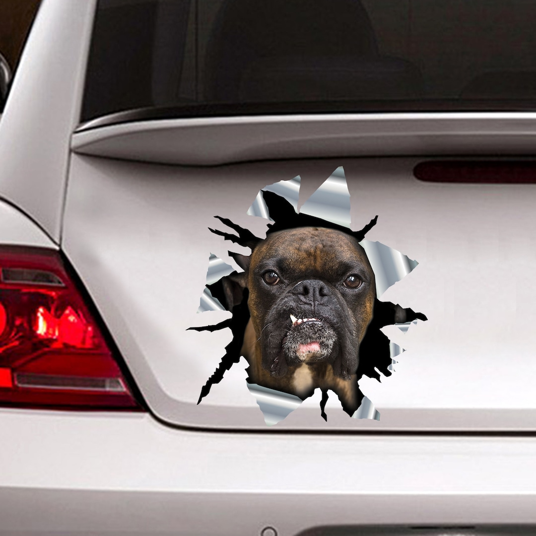 Brindle Boxer Car Decal, Boxer Magnet, Funny Sticker, Brindle Boxer ...