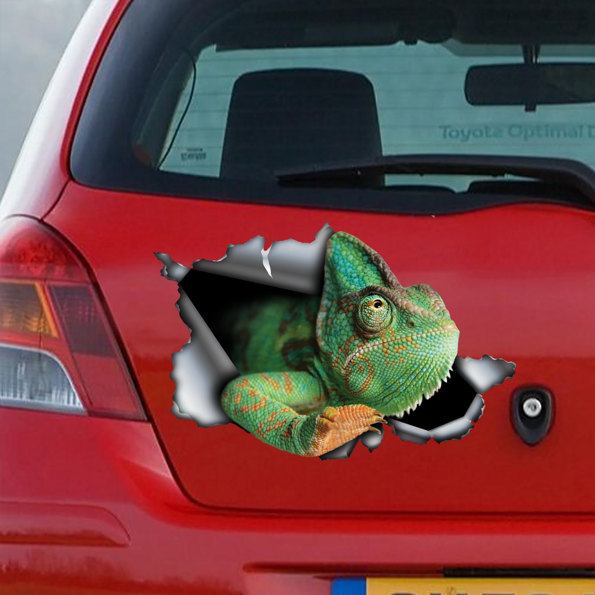 Green Chameleon Car Decal Chameleon Magnet Car Decoration | Etsy