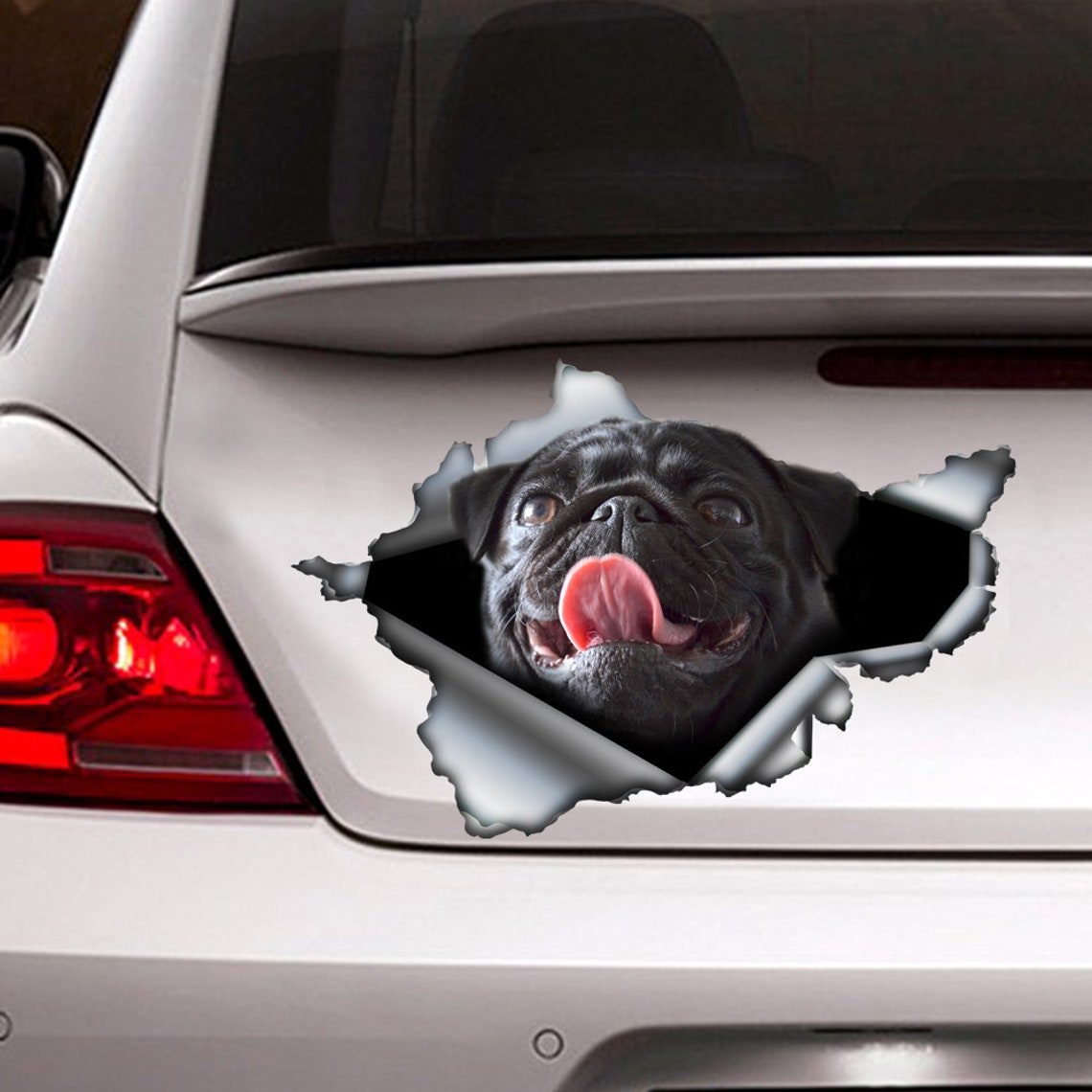 Black Pug Sticker Car Decoration Car Sticker Vinyl Decal - Etsy New Zealand