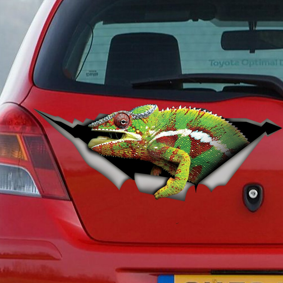 DECAL / Funny Chameleon Car Decal, Reptile Decal, Chameleon Sticker - Etsy