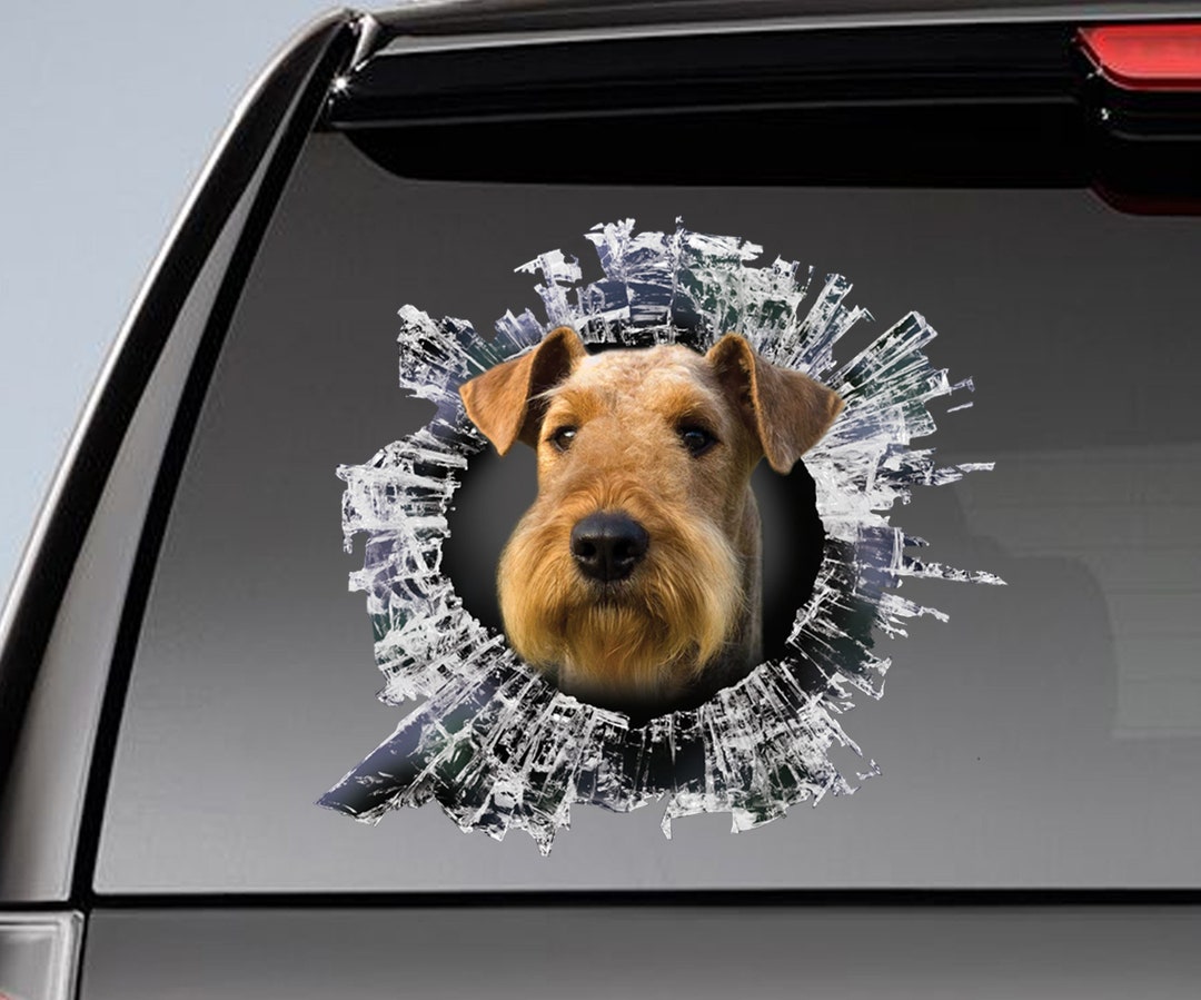 Airedale Window Sticker, Car Sticker, Airedale Car Decal - Etsy