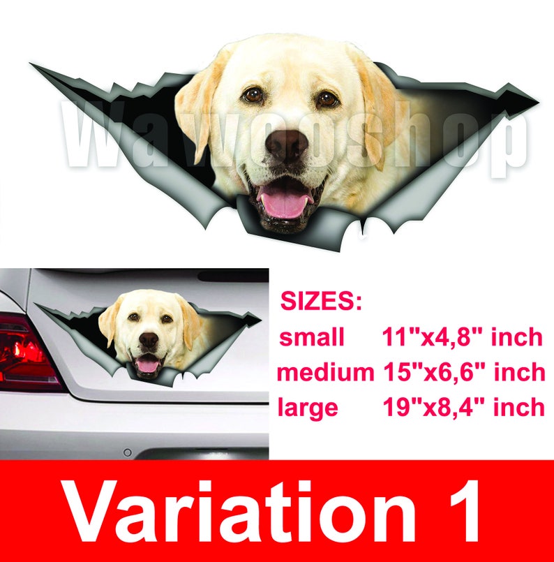 Labrador Car Decal, Dog Car Decal, Vinyl Decal, Car Decoration, Lab ...