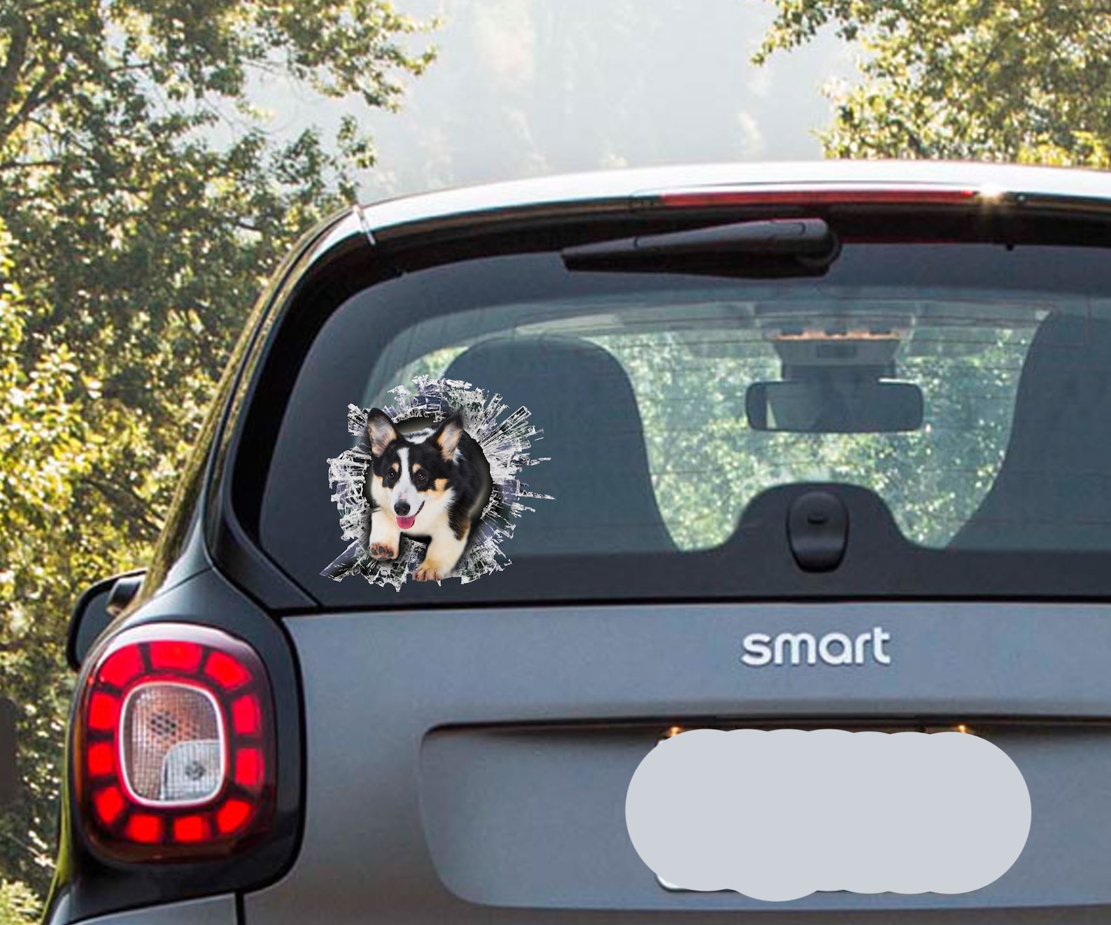Tri-color Corgi Window Decal, Corgi Window Sticker, Funny Corgi Decal ...