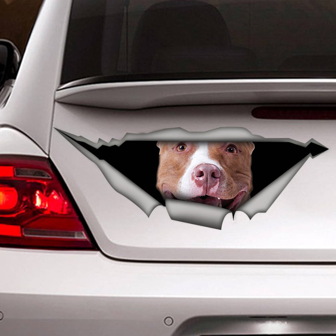 Pitbull Sticker, Car Decal, Vinyl Decal,pet Sticker, Dog Decal, Pitbull ...
