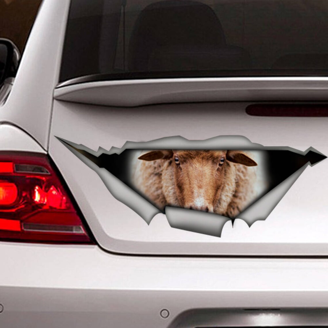 Sheep Car Decal Funny Car Decal Farm Decal Sheep Sticker - Etsy
