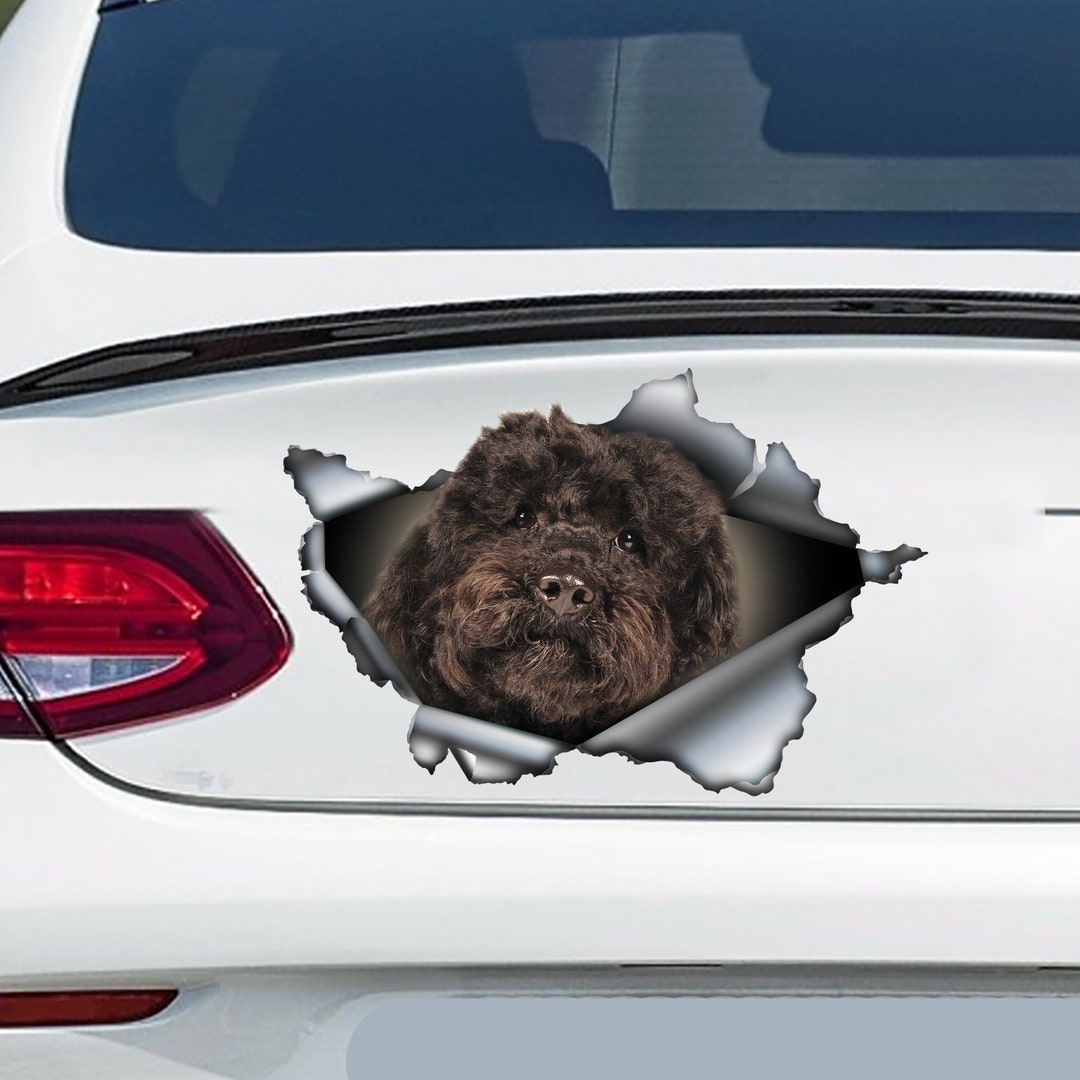 Black Labradoodle Car Decal, Black Labradoodle Magnet, Labradoodle ...