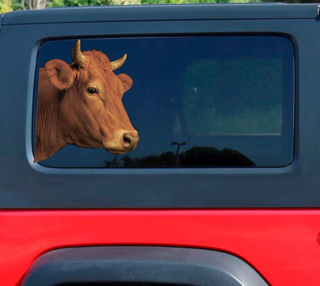 Cow Car Sticker, Cow Decal, Window Sticker - Etsy