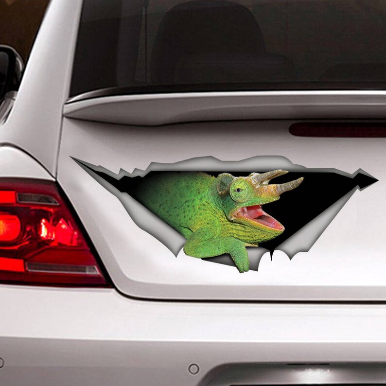Green Chameleon Car Decal Reptile Decal Funny Chameleon - Etsy