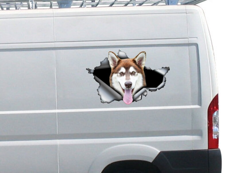 Red Husky Sticker Car Decoration Car Sticker red Husky - Etsy