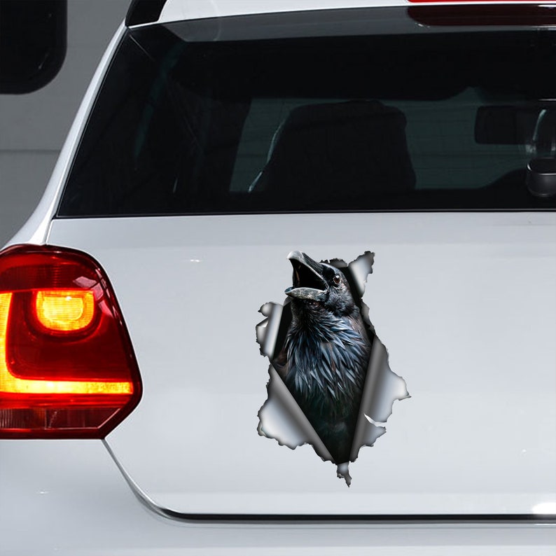 Crow Decal Crow Magnet Crow Sticker Crow Car Decal - Etsy