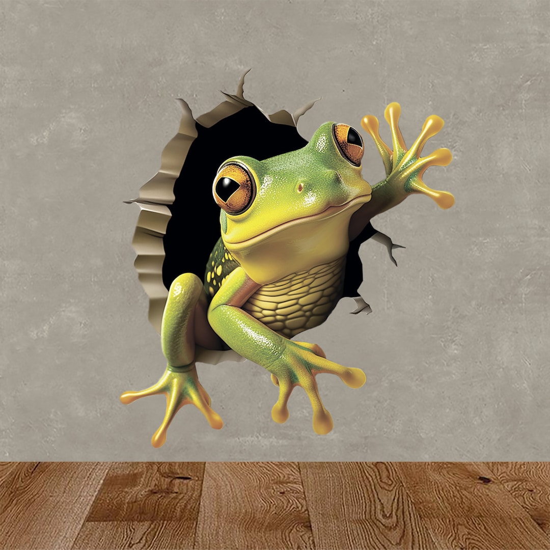 Frog Sticker, Frog Magnet, Frog Wall Decal, Frog Laptop Decal - Etsy